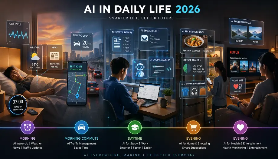 AI in Daily Life 2026: How AI Helps You From Morning to Night